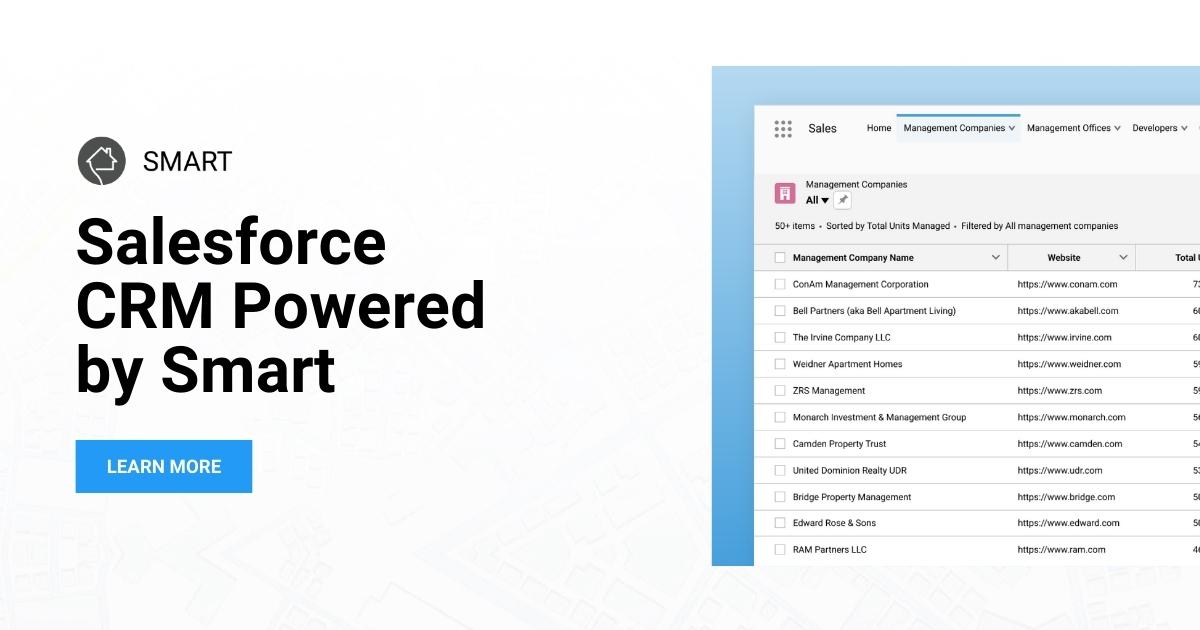 Salesforce CRM Integration Powered by Smart | Smart Apartment Data