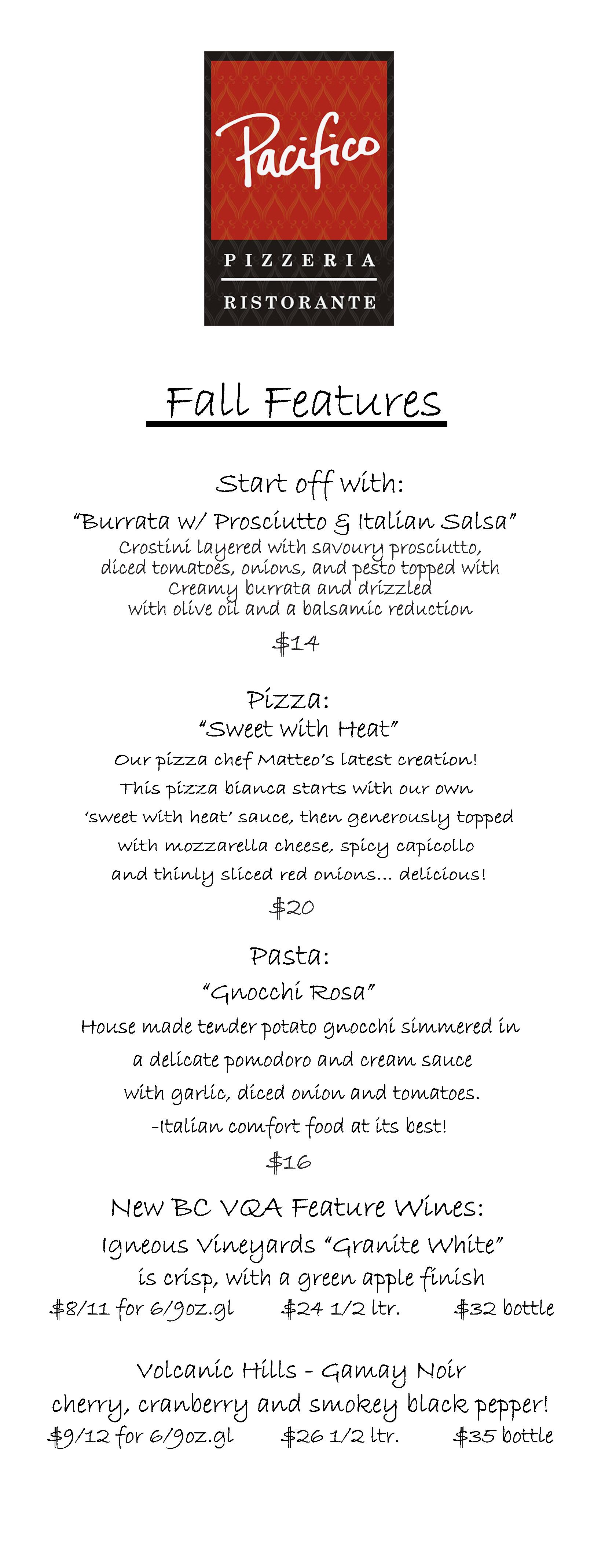 Pacifico Pizzeria & Ristorante