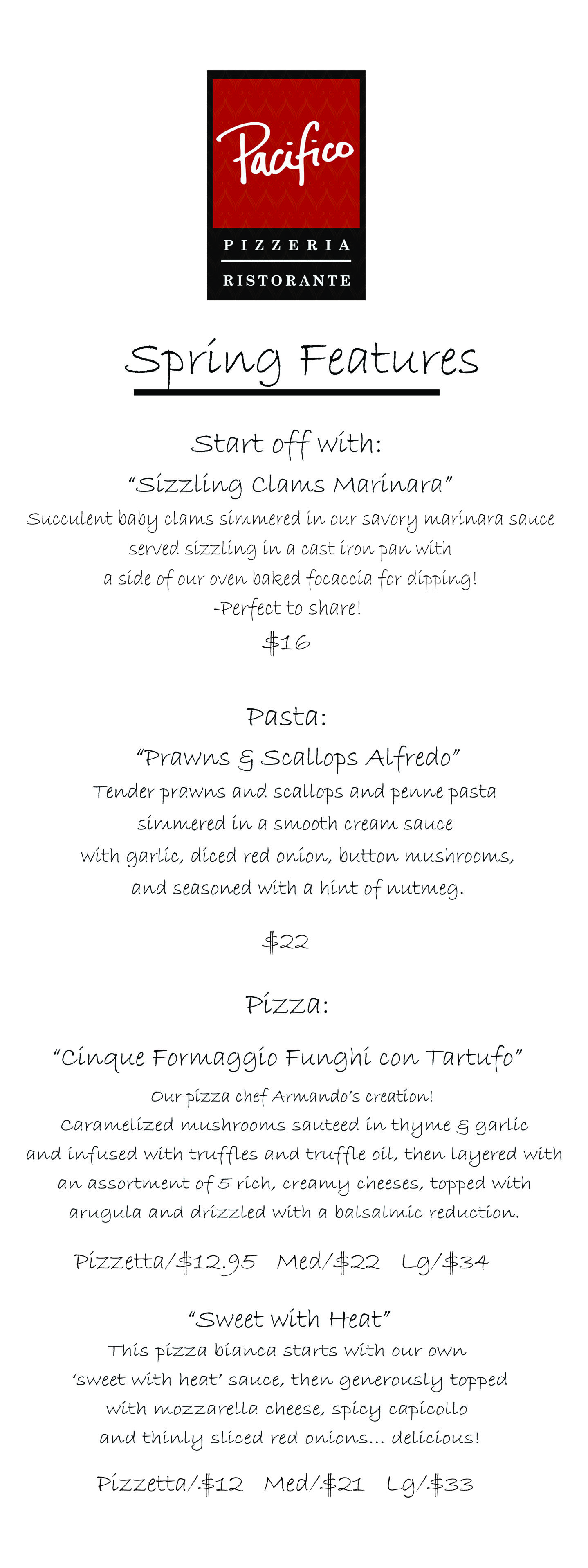 Pacifico Pizzeria & Ristorante