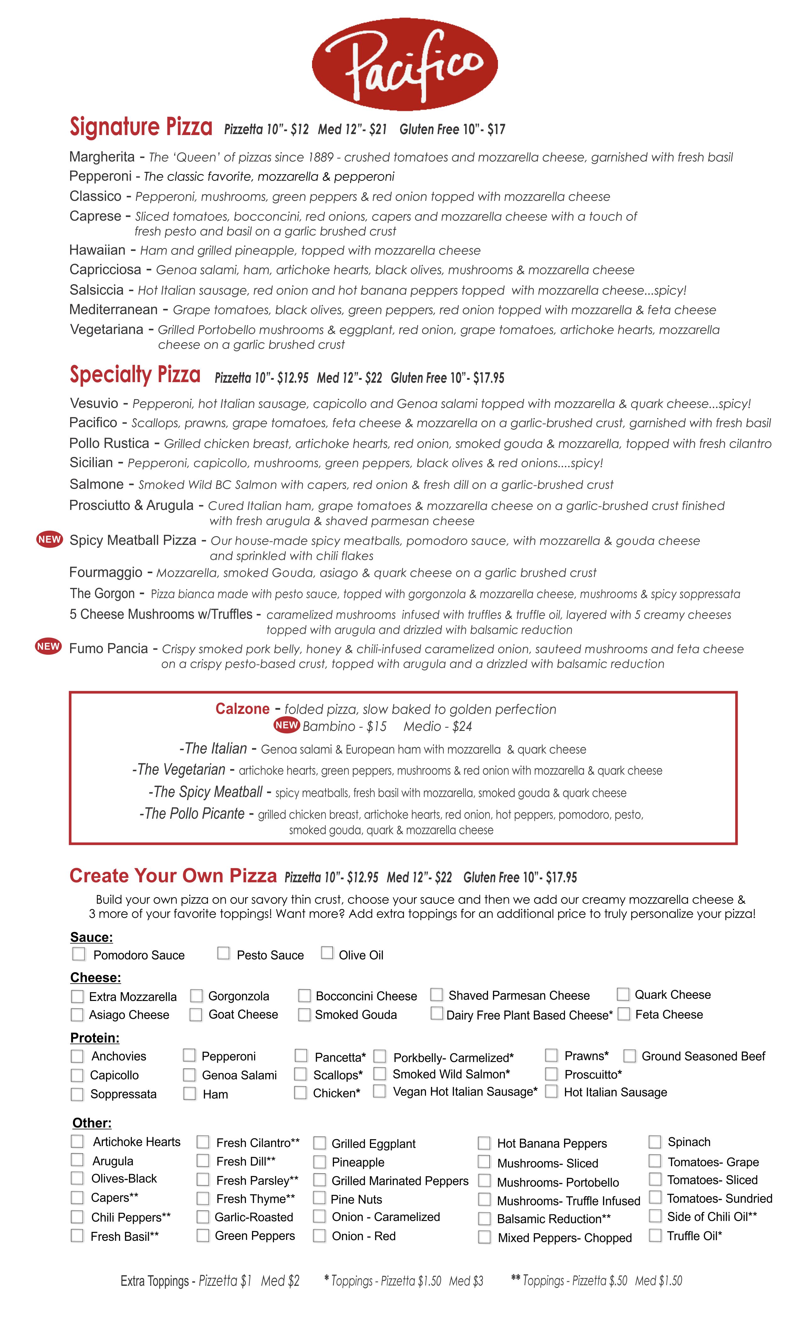 Pacifico Pizzeria & Ristorante