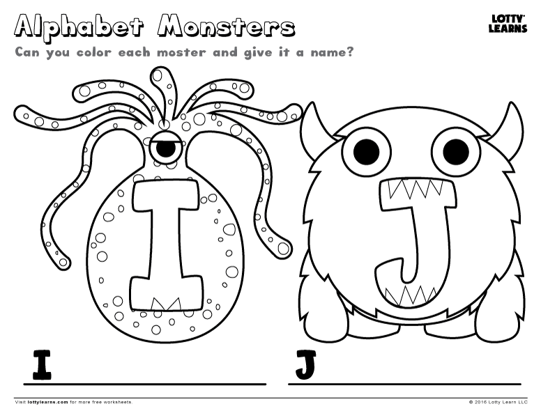 Alphabet Monsters G and H | Lotty Learns