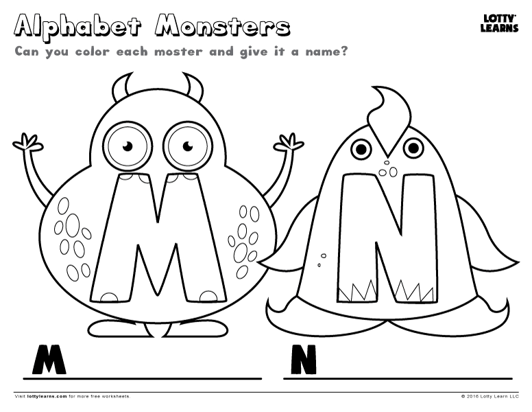 Alphabet Monsters G and H | Lotty Learns