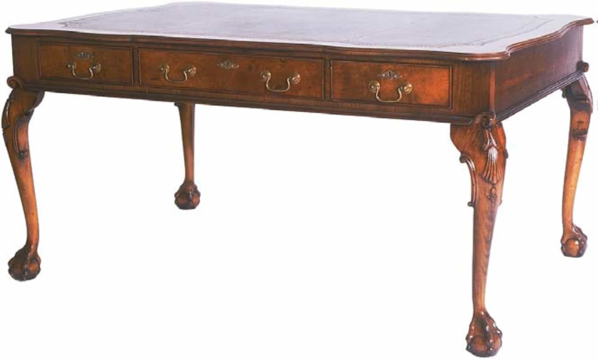 Chippendale Shaped Top Writing Desk