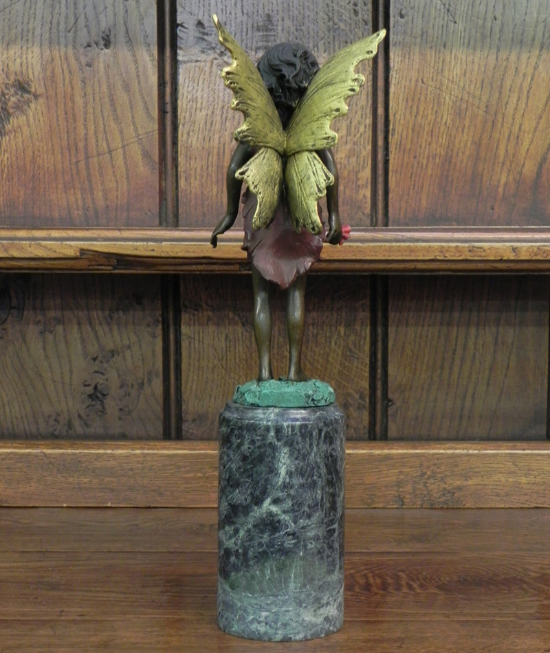 Bronze Emma fairy standing on marble base