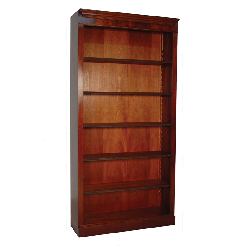 Mahogany side by side add on single open bookcase