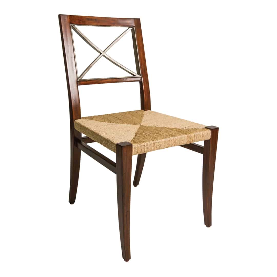European cherry X back arm chair