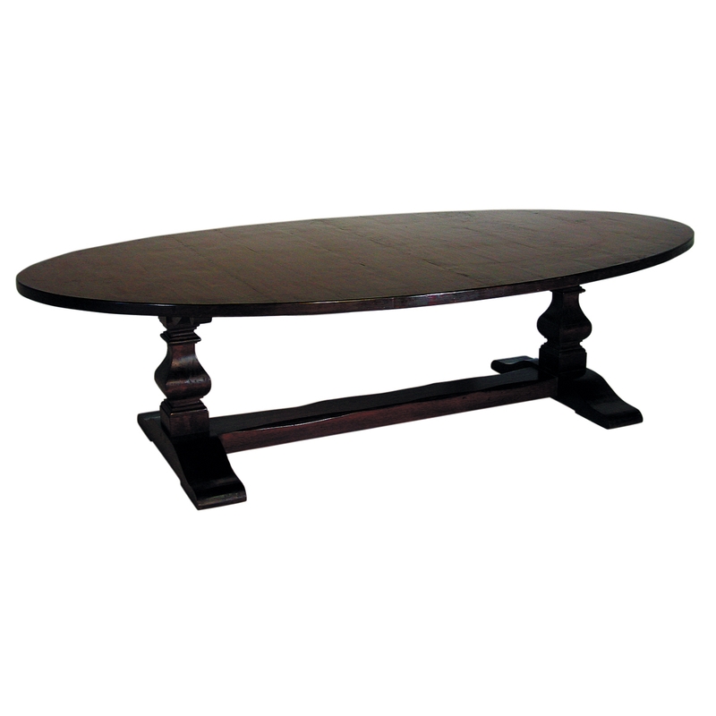 Antique oak finish farmhouse table