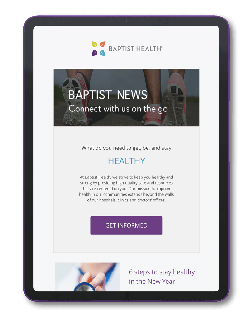 Baptist Health Email Program | Summa Creative Copy