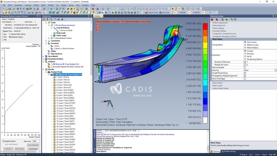 FEMAP with NX Nastran: Dynamic Response