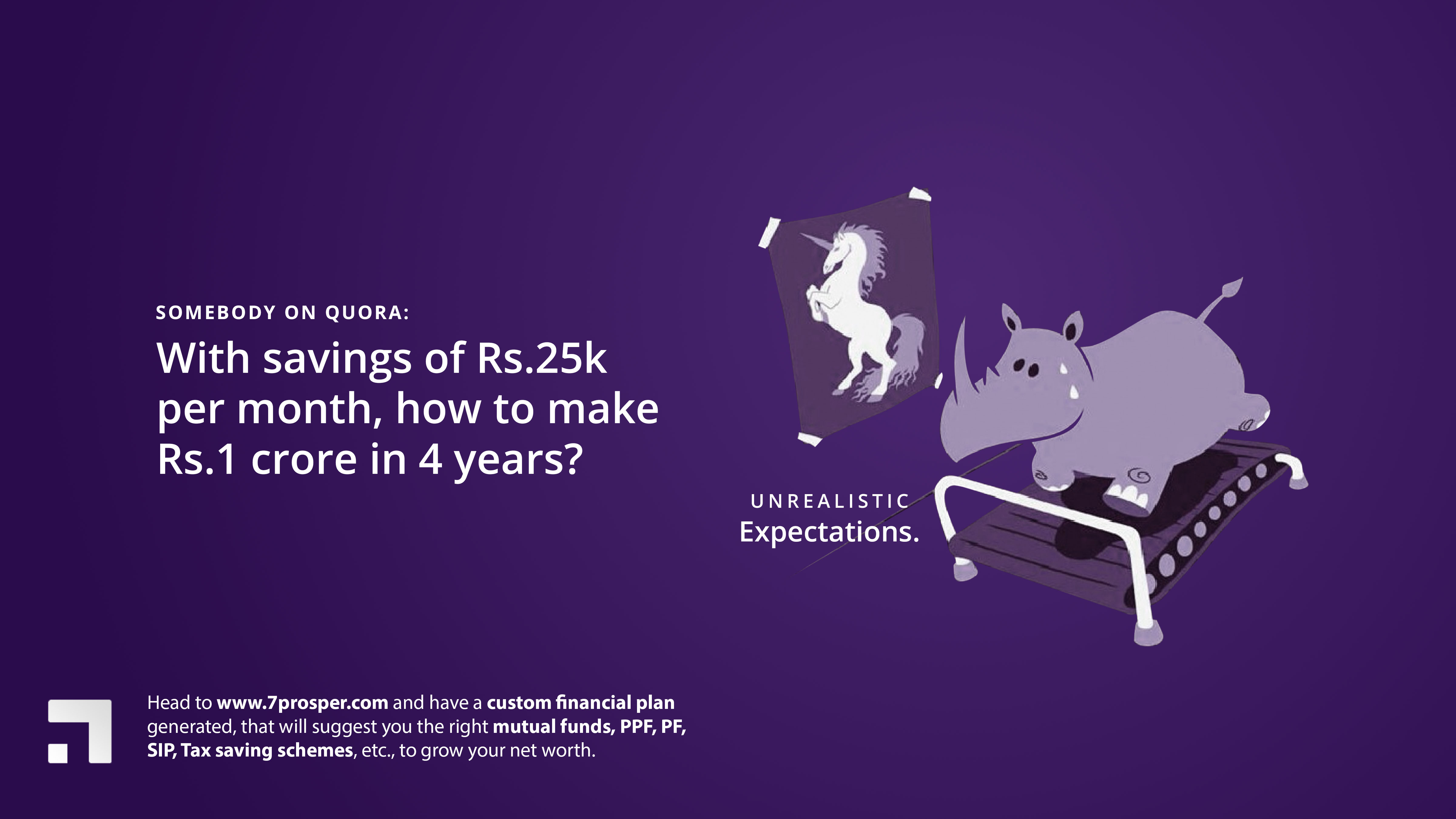 With savings of Rs.25k per month, how to make Rs.1 crore in 4 years?