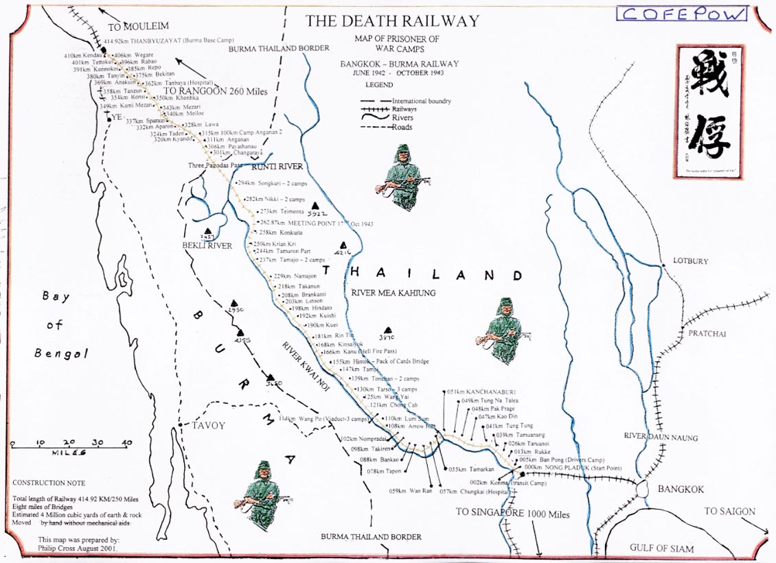Burma Siam Railway Map | COFEPOW