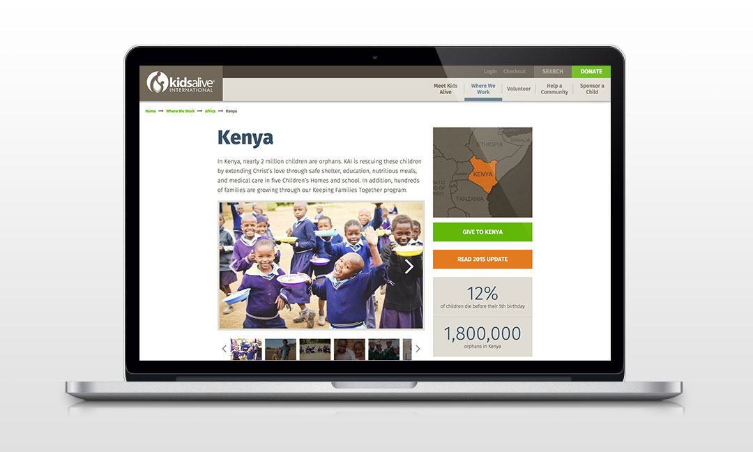 Kids Alive International - Website - Ryan James Design