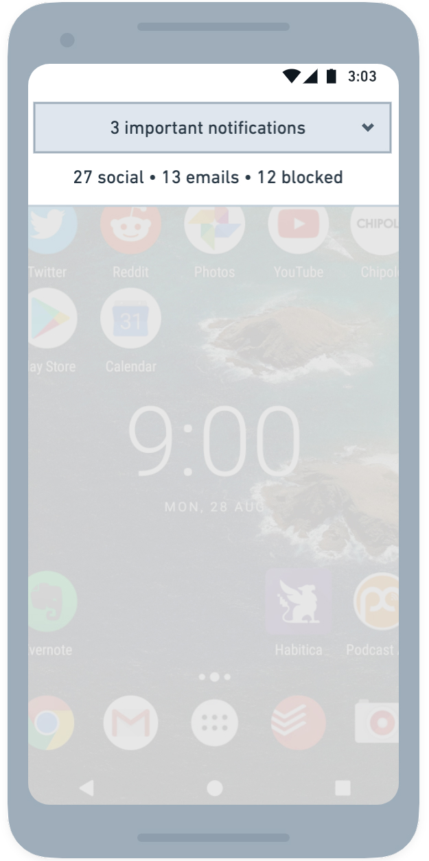 An inbox for notifications