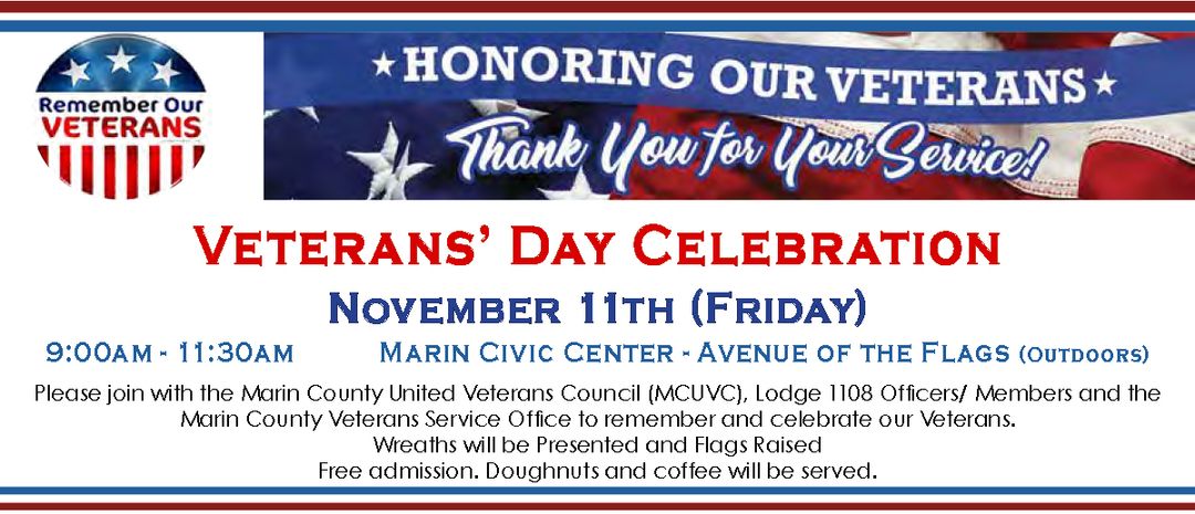 Veterans Day 2022 - Marin Ceremonies