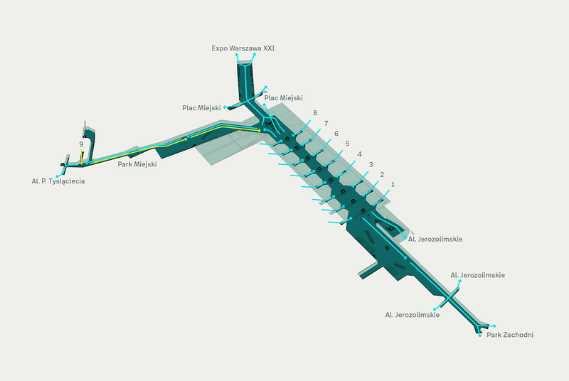 Wayfinding for Warsaw Zachodnia Train Station