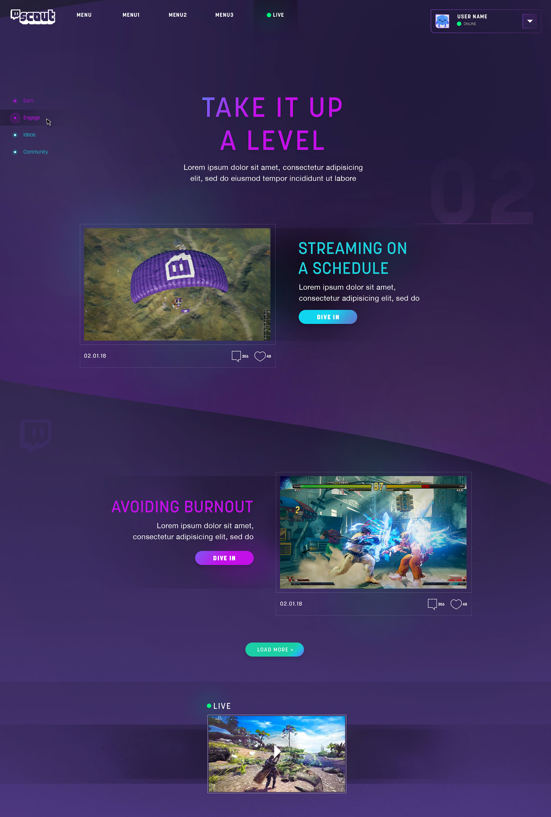 TWITCH - Website Design Concept