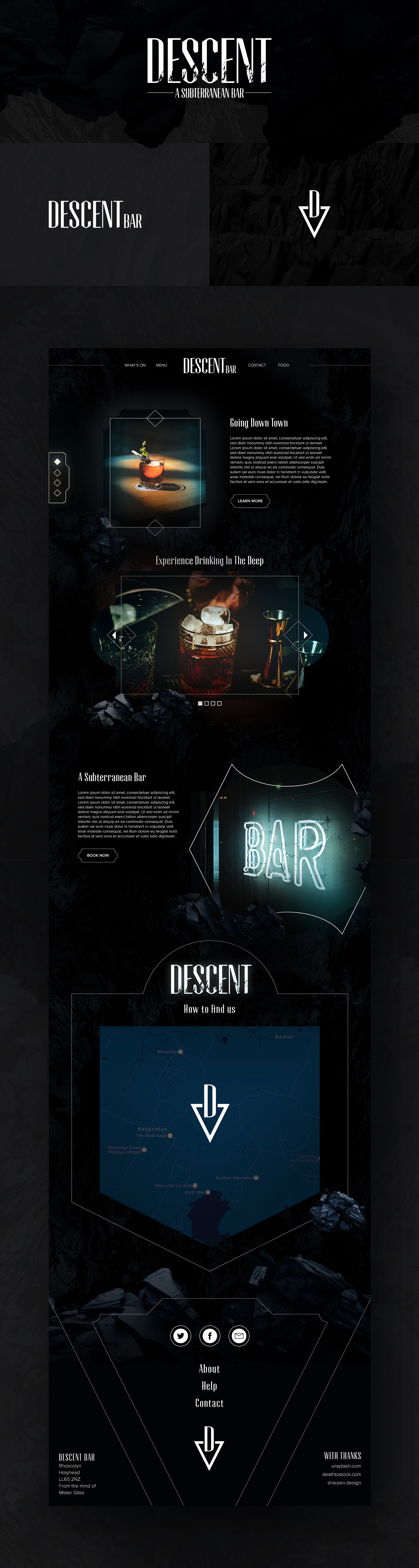 Portfolio Page 12 Descent Bar Logo, Brand & Website Design