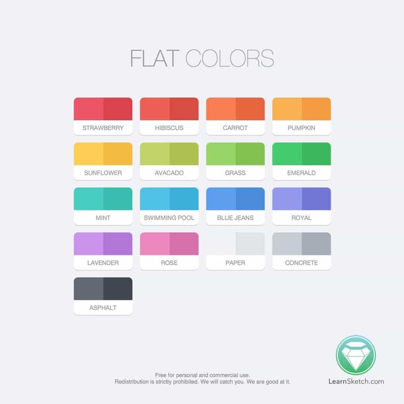 Flat Colors Sketch Freebie
