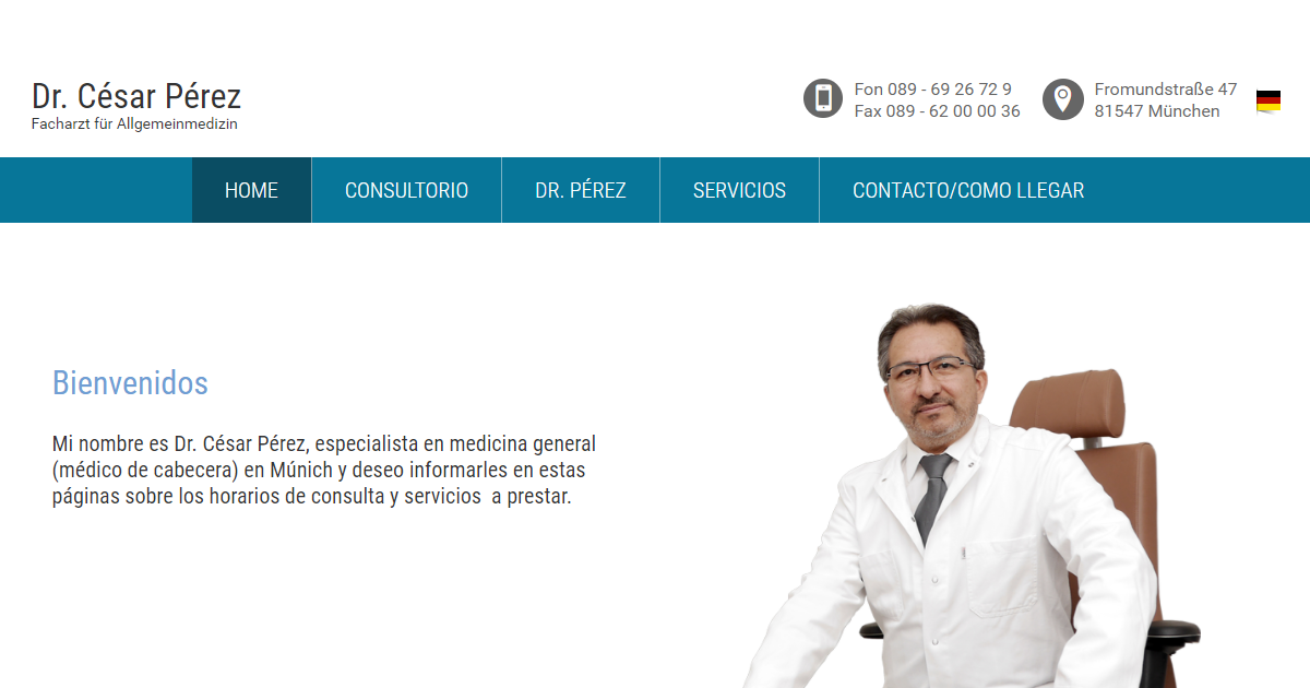 Mi nombre es Dr. César Pérez,especialista en medicina general