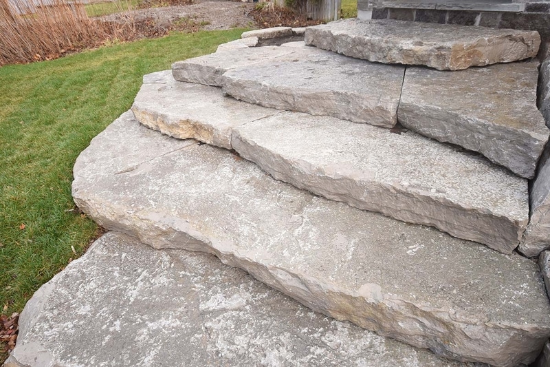 Buy Cutback/Cut bottom Natural Stone Steps| Kawartha Rock