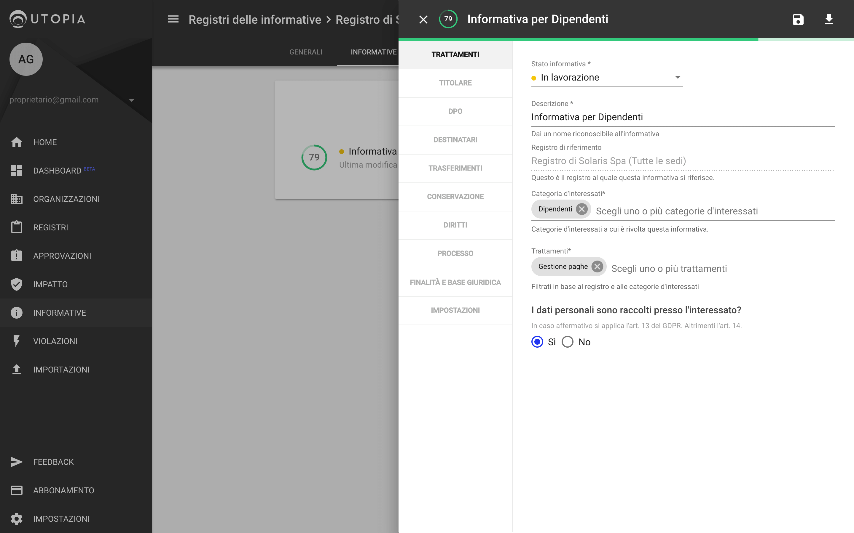 Software GDPR per la gestione della privacy | UTOPIA