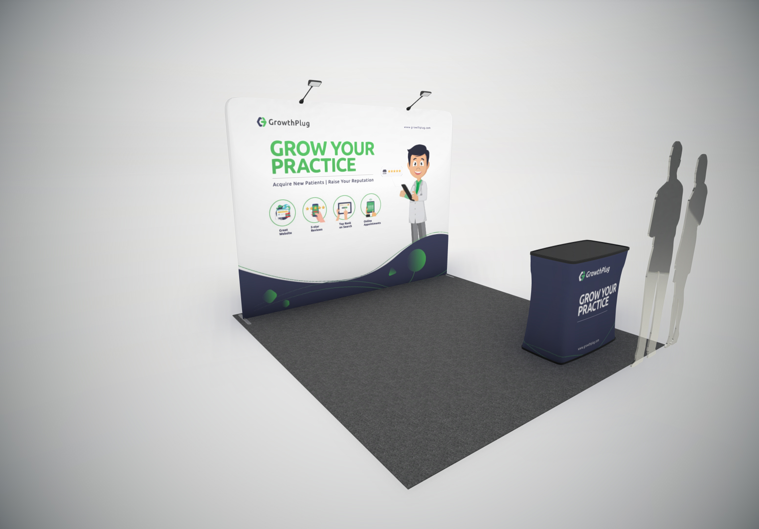 Trade Show Display Ideas for 10 x 10 Waveline | MODdisplays