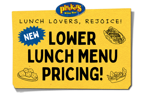 Pluckers Wing Bar Menu - Wings, Burgers, Sandwiches