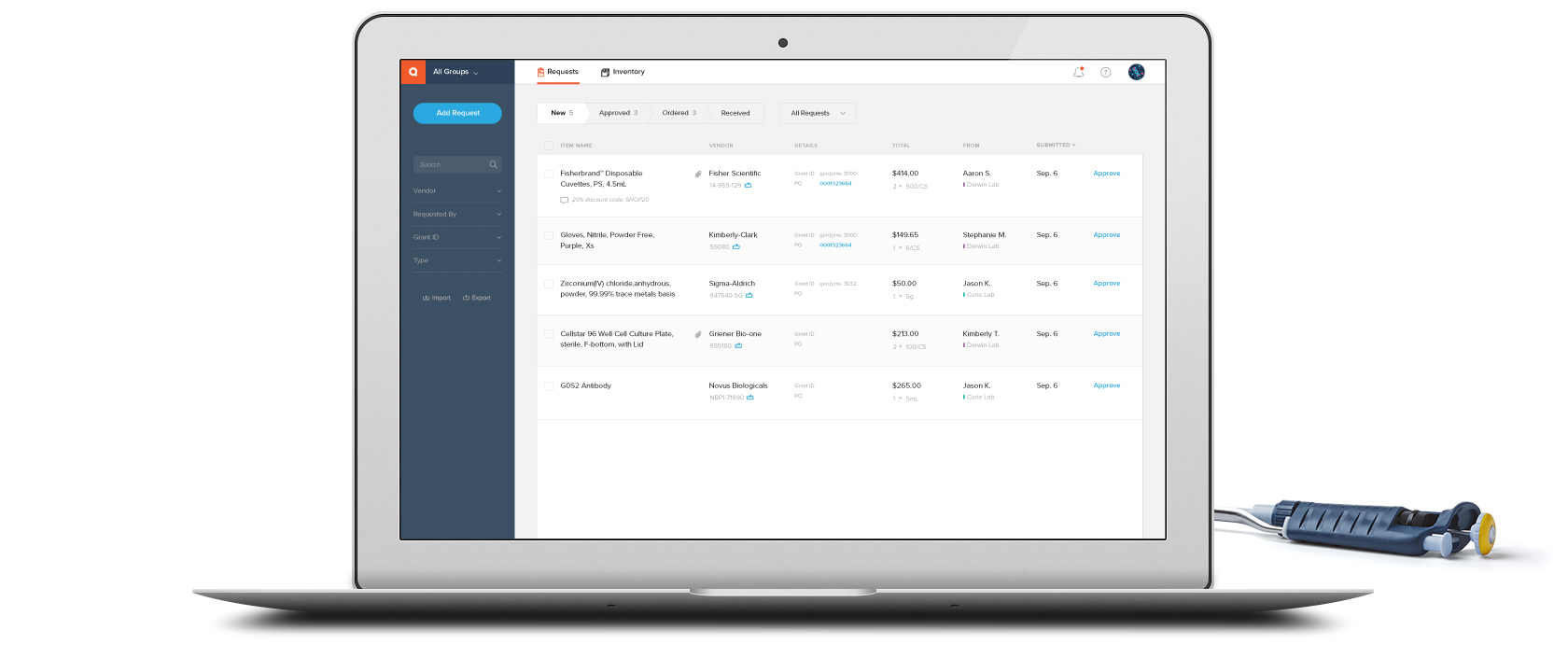 Quartzy Lab Quartzy | The free and easy way to manage your lab