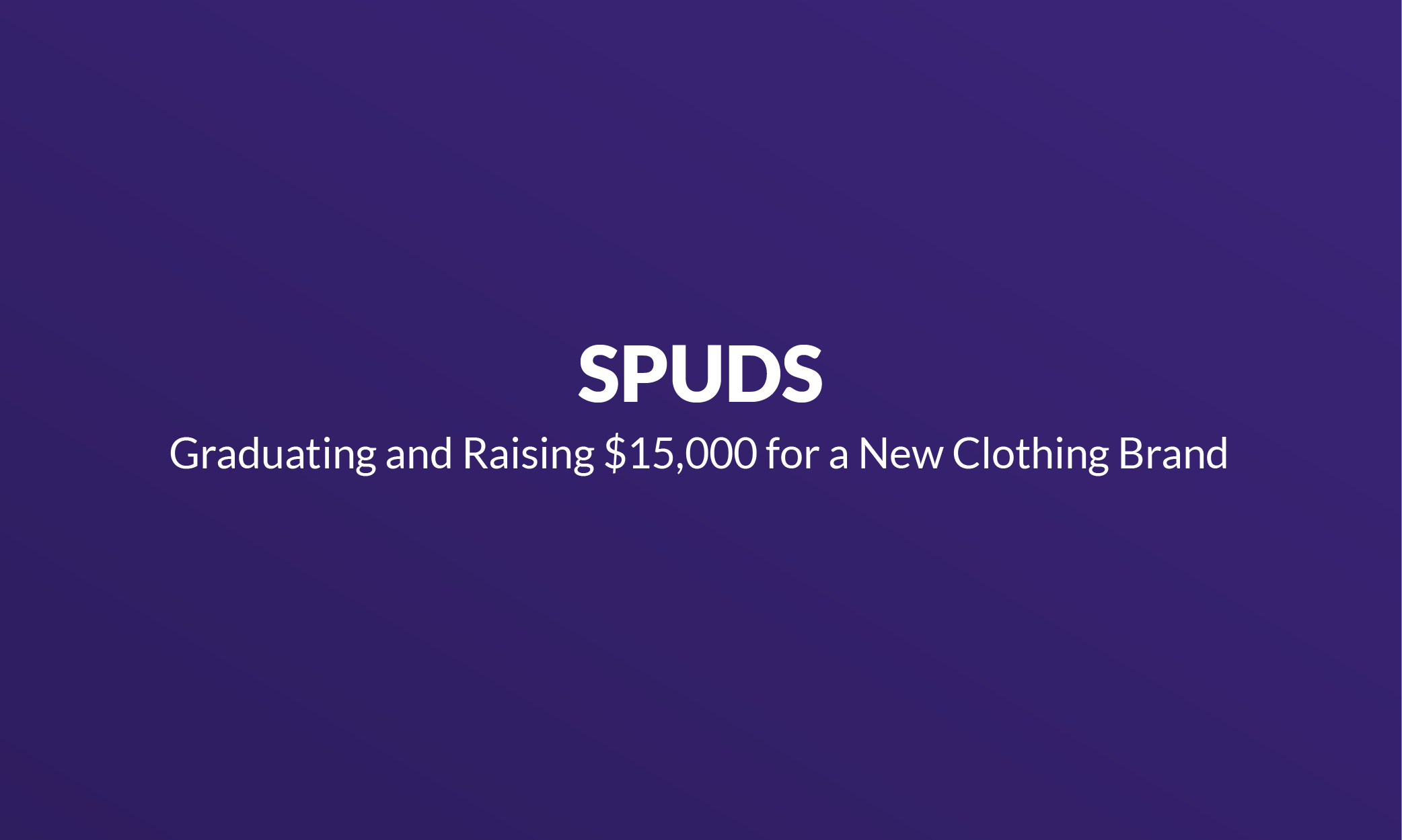 Graduating and Raising $15,000 for a New Clothing Brand