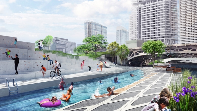 Congress Water Steps - Chicago River Edge Ideas Lab