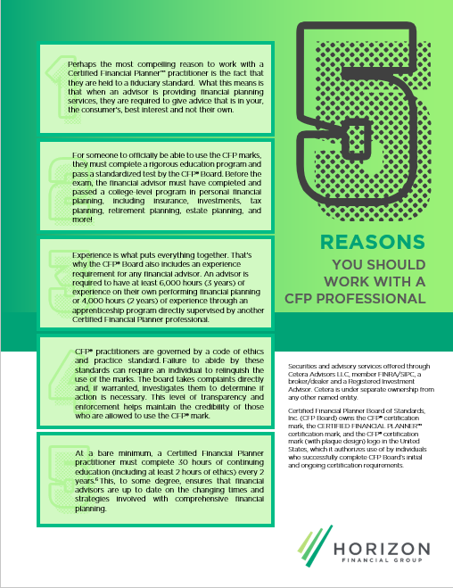5 Reasons to Work With a CFP Professional