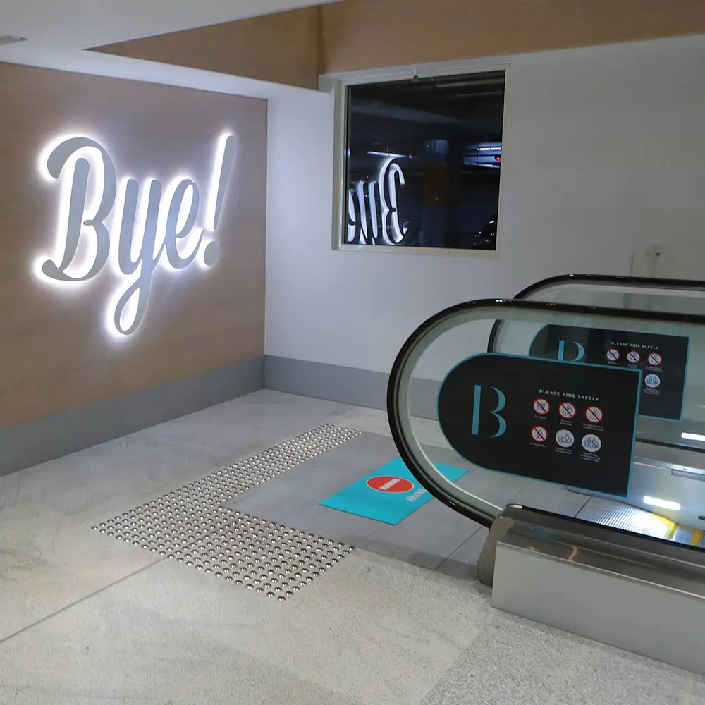 Pacific Fair Vertical Transport Cladding