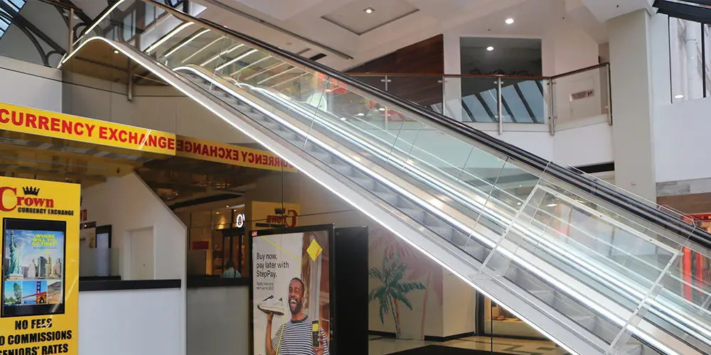 Pacific Fair Vertical Transport Cladding