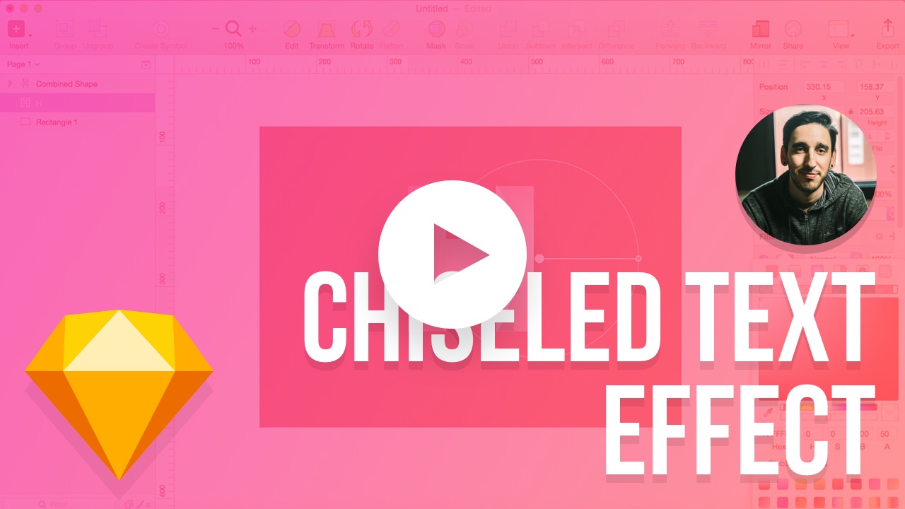 Chiseled Text Effect Sketch Tutorial 