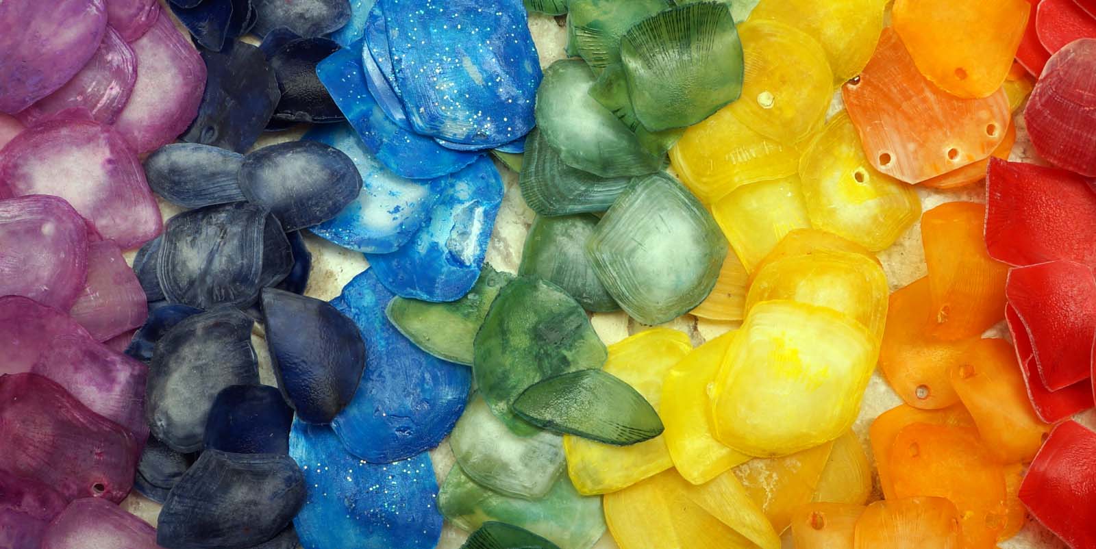 Artesanato com escamas de peixe