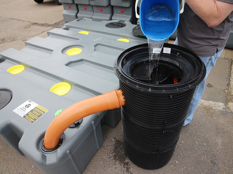 Elsan Tipping Point. Easy Transfer Of Toilet Waste Into Storage Tanks