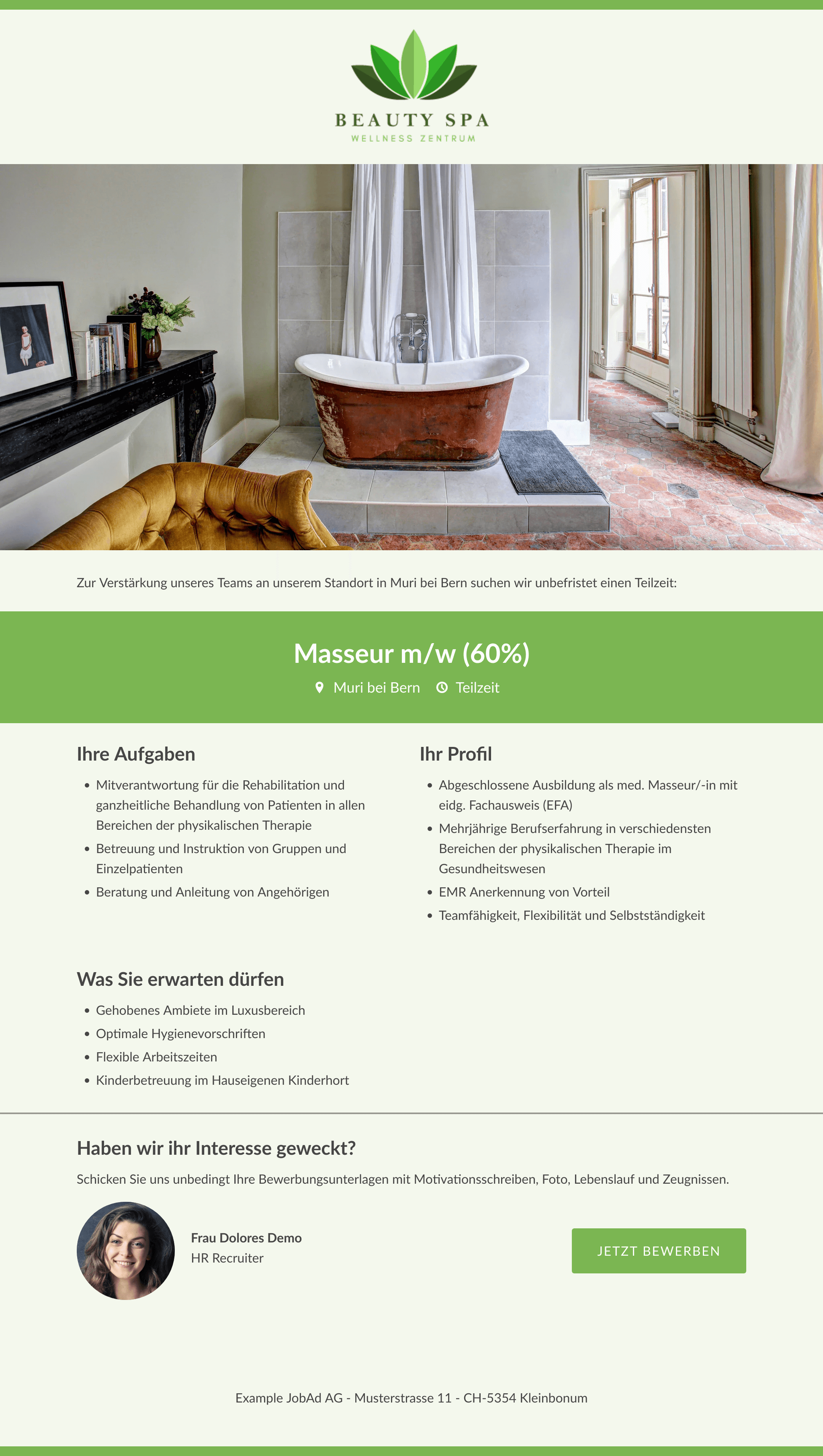 So sehen moderne und responsive Stelleninserate aus - RecruitingHUB