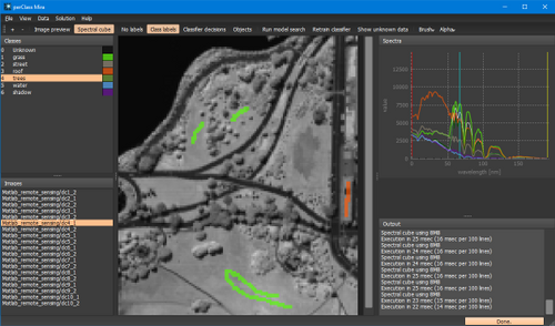 perClass Mira GUI for hyperspectral image analysis
