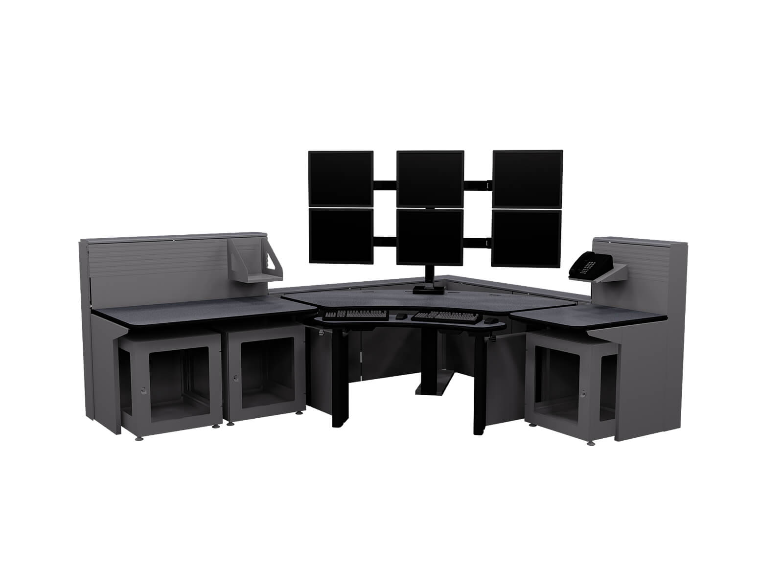 Control Room, Custom Workstation Consoles: Server Racks l E Systems