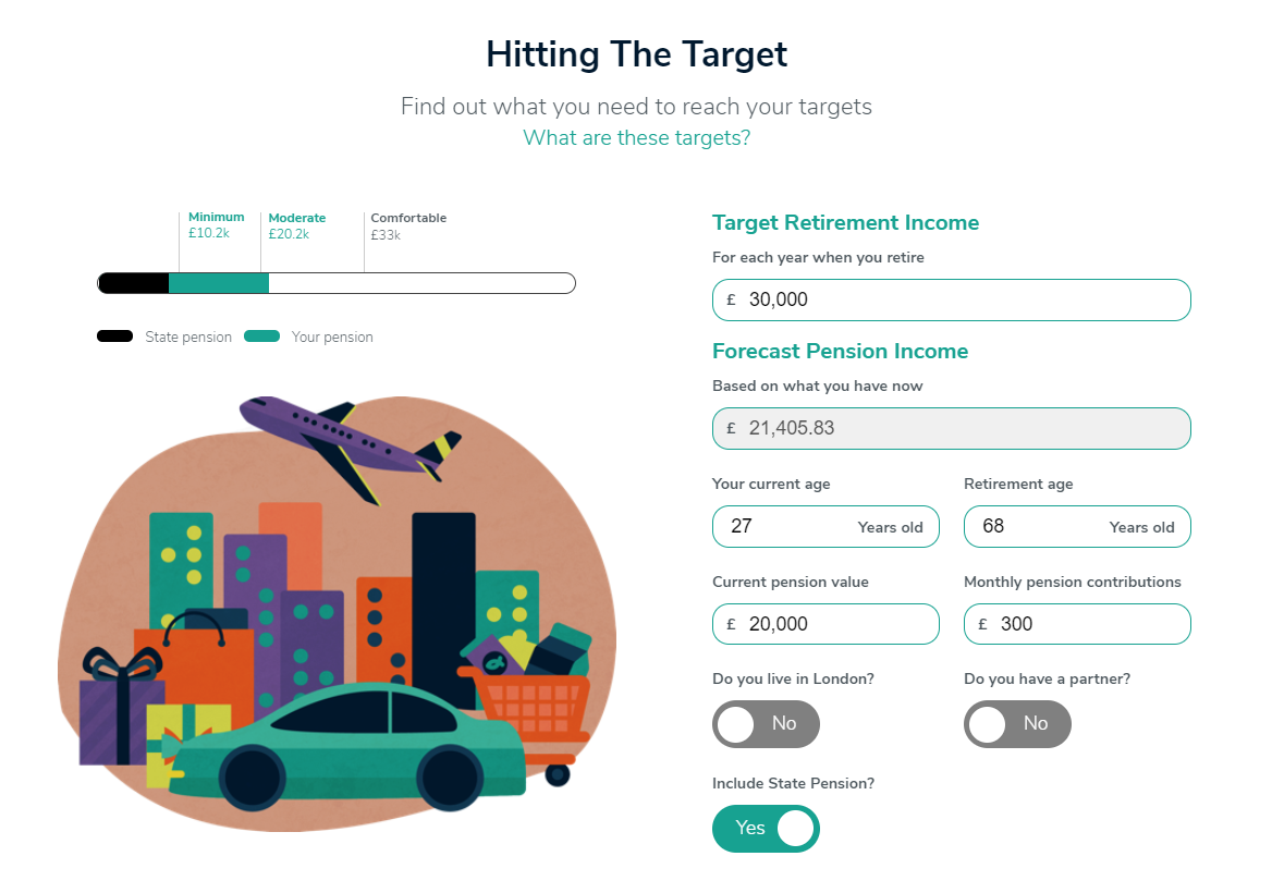 Our new retirement tool will help users imagine their future