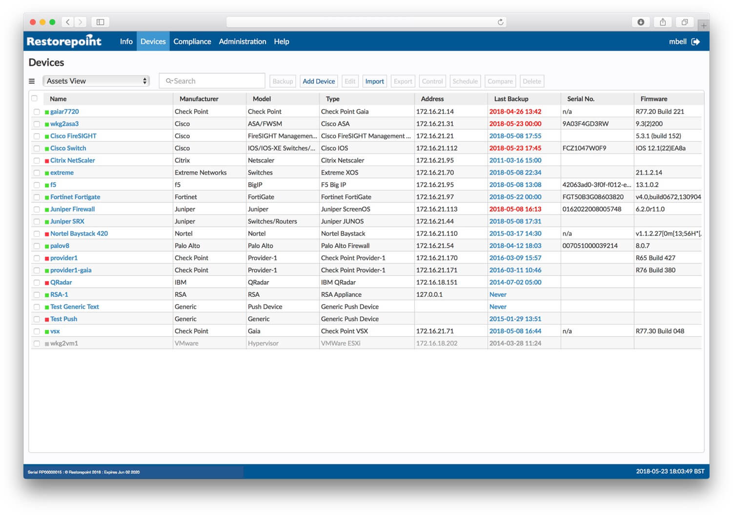Network Asset Management Solutions | Restorepoint