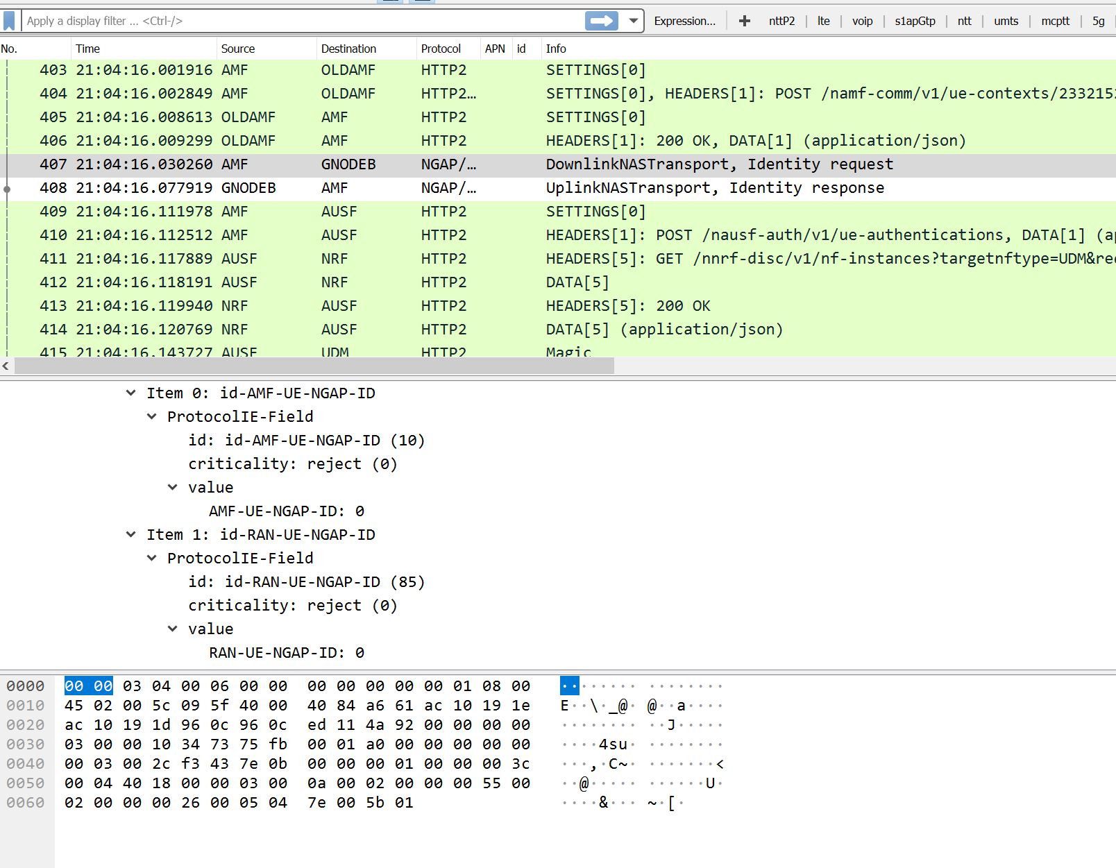 Emulate 5G core (5GC) SA network nodes and generate realistic HTTP/2 ...