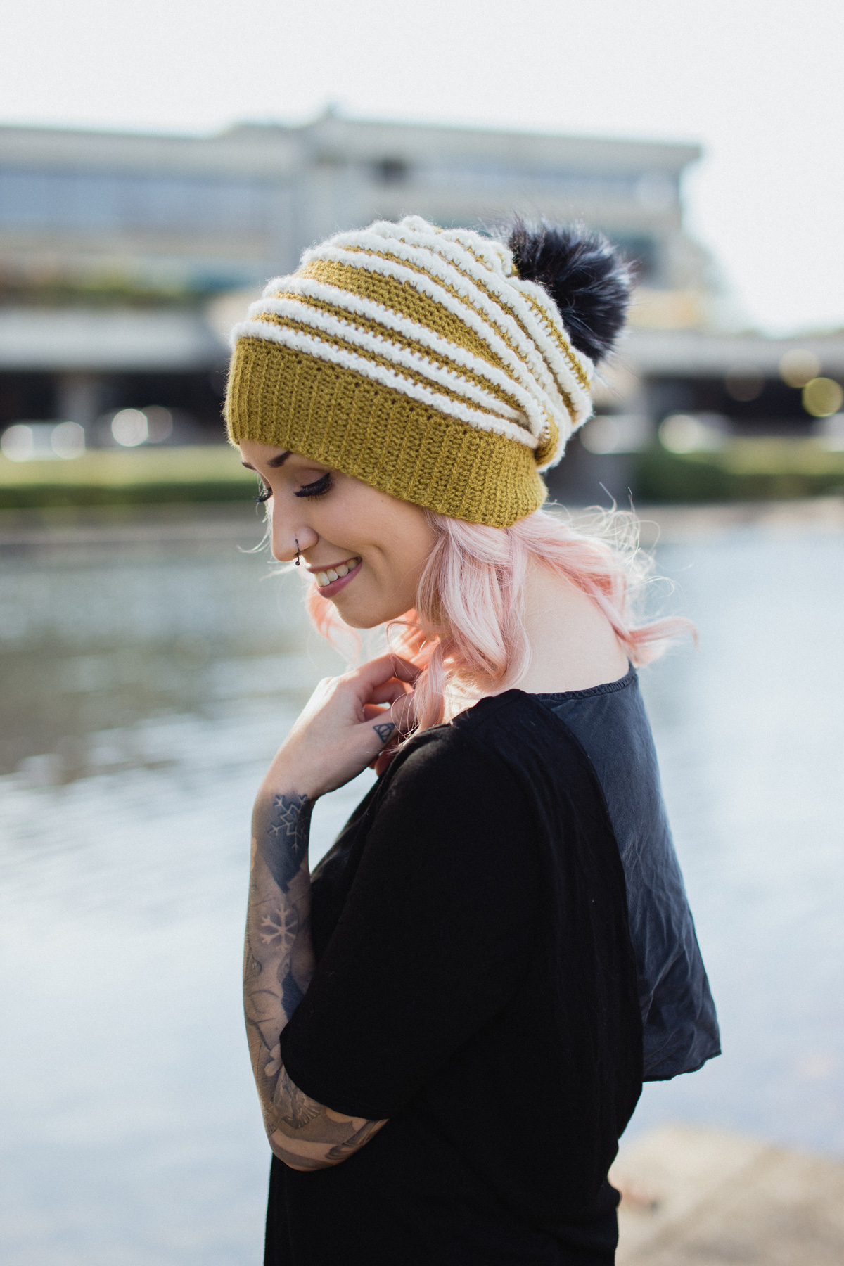 Grace Ruffle Beanie Crochet Pattern | The Hook Nook Shop