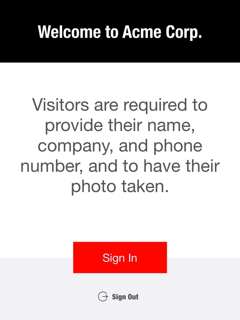 Visitor Registration