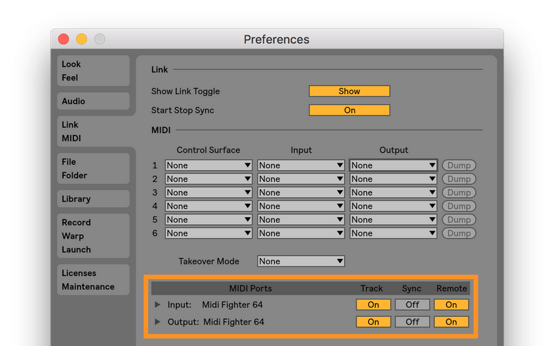 Midi Fighter 64 - Setup