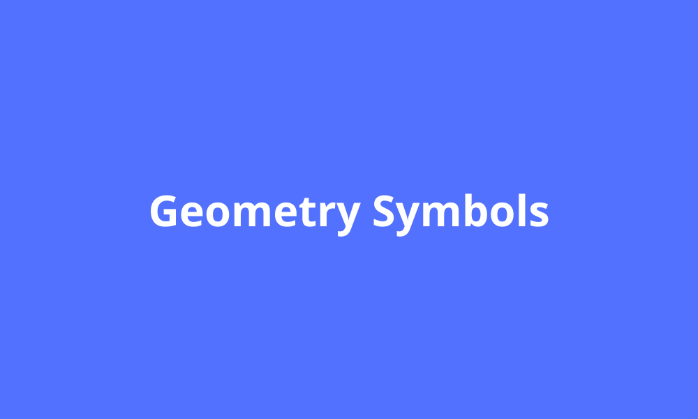 Geometry Symbols - Eggradients.com