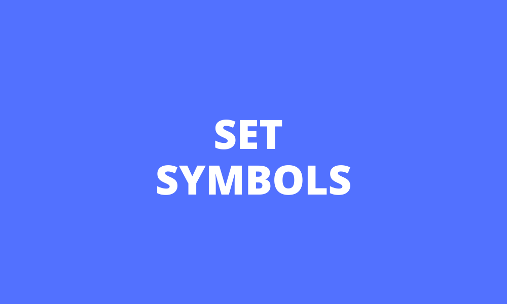 Set Symbols: Comprehensive List of Math Theory - Eggradients.com