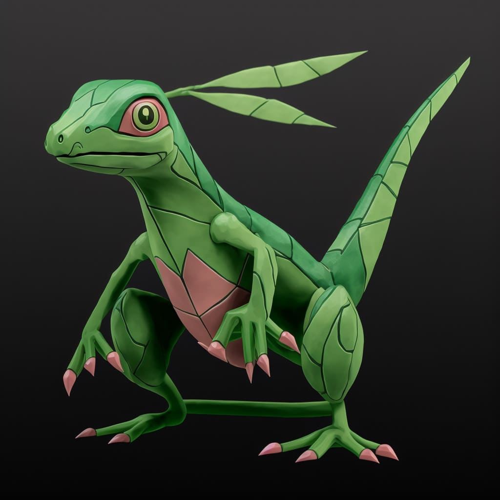 +25 Green Pokemon Explained (3D Images) - Eggradients.com