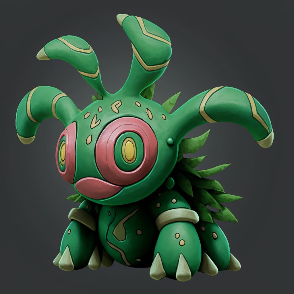 +25 Green Pokemon Explained (3D Images) - Eggradients.com