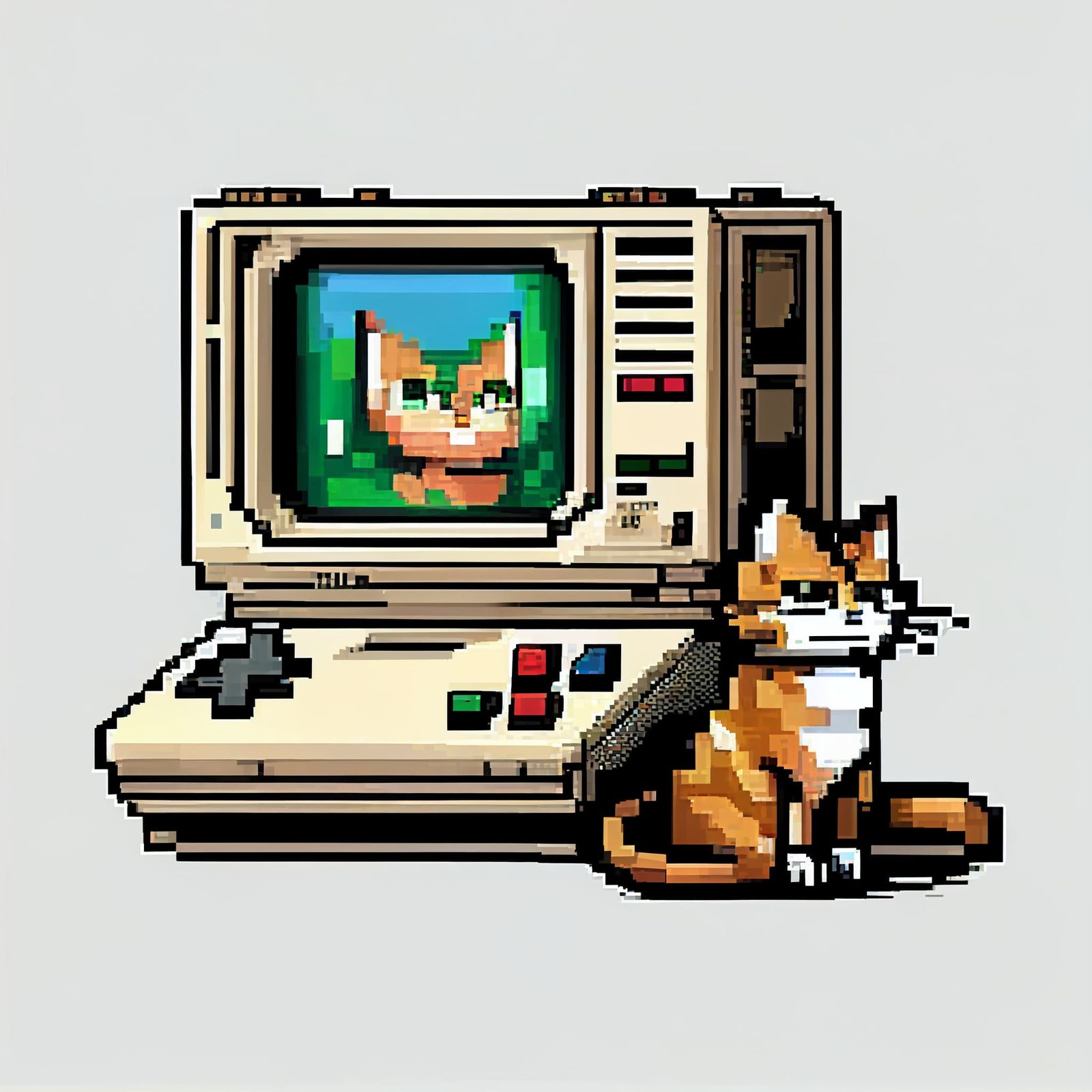 +30 Cat Pixel Art: High-Resolution Free Images - Eggradients.com